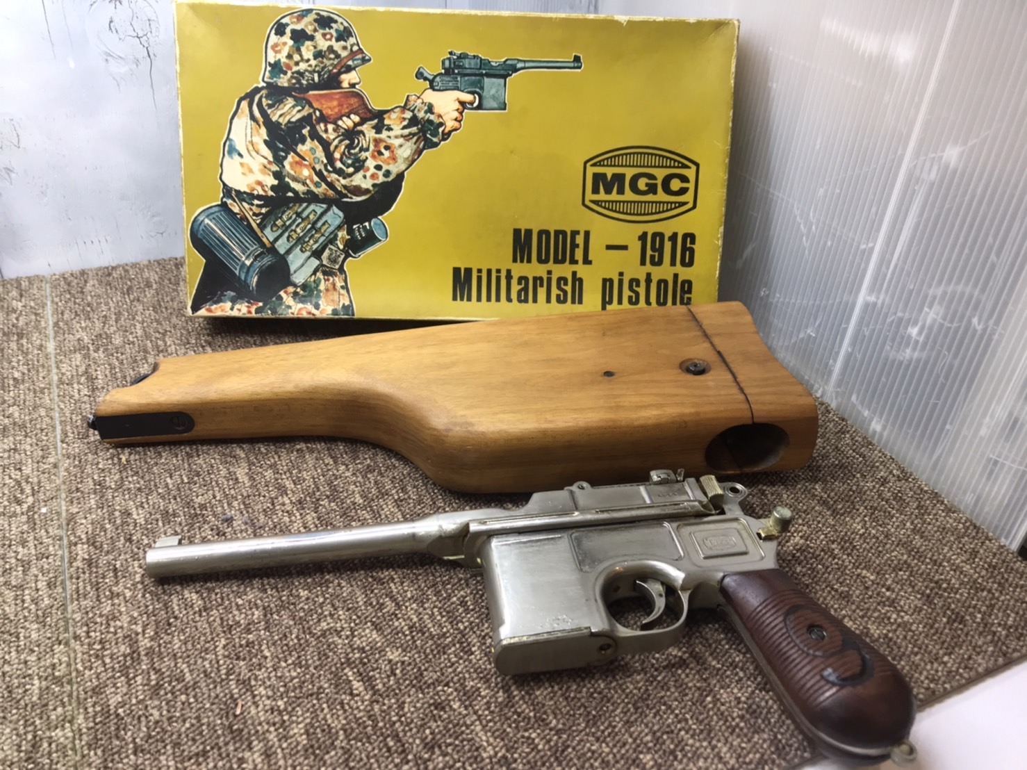 MGC｜モーゼルM1916ミリタリー｜木製ストック付｜モデルガン買取致しました|愛品館八千代店 | リサイクルショップ 中古品の買取は愛品 ...
